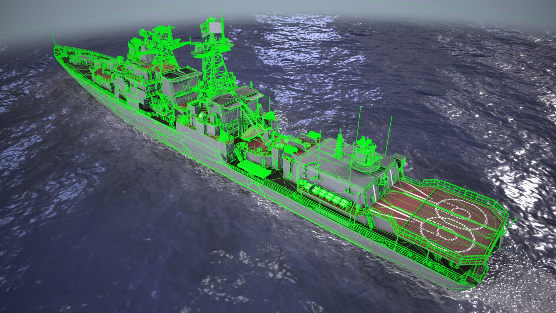 War Ship Frigate 1155 - 3D Model by war_ships