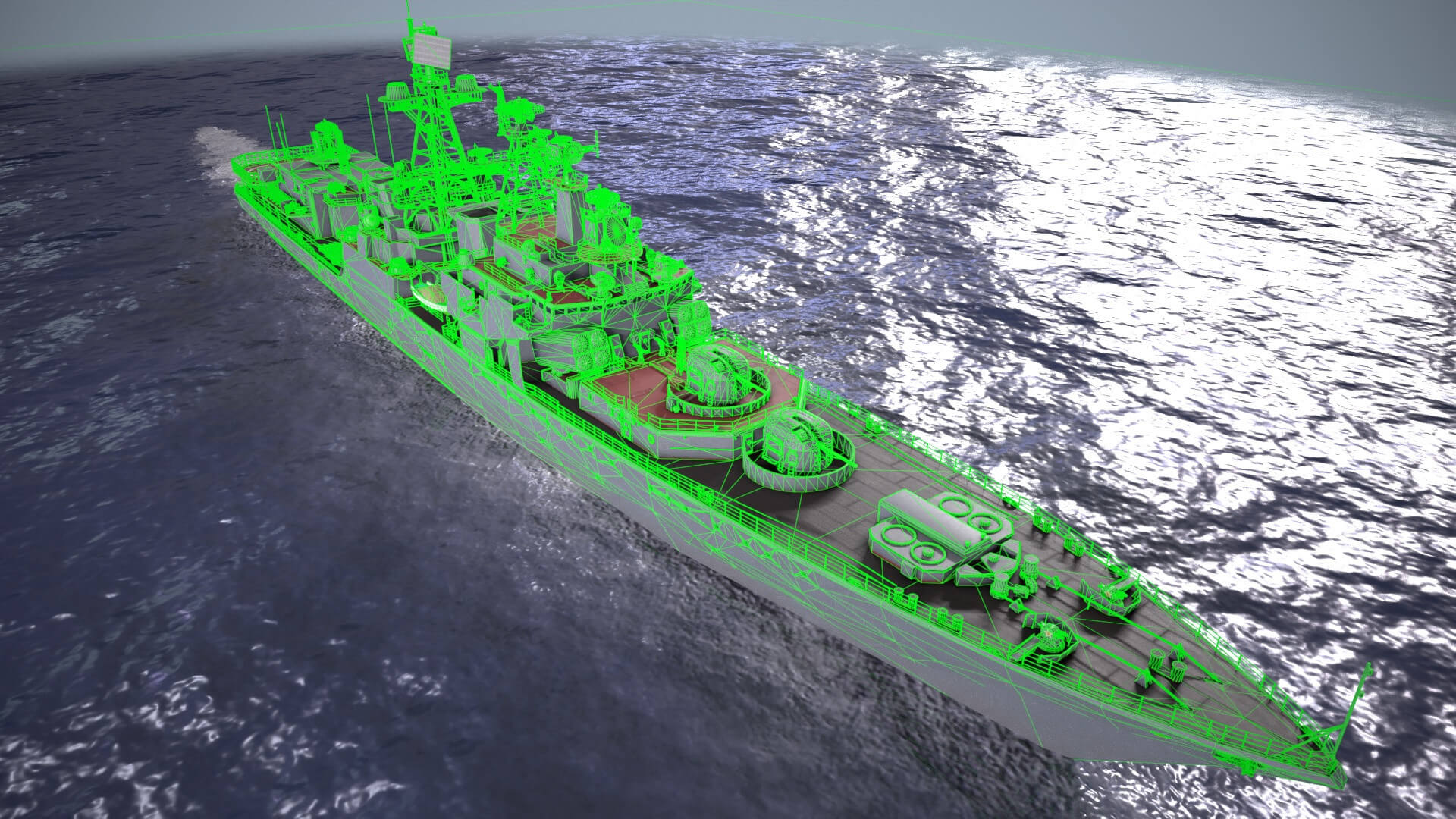 War Ship Frigate 1155 - 3D Model by war_ships