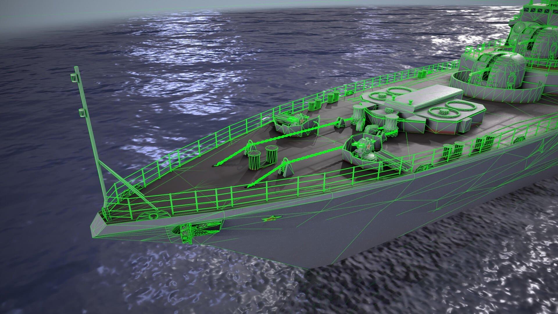 War Ship Frigate 1155 - 3D Model by war_ships