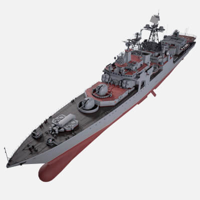 War Ship Frigate 1155 - 3D Model by war_ships