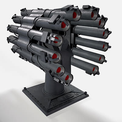 Warship Missile Launcher RBU-6000 3D Model by war_ships