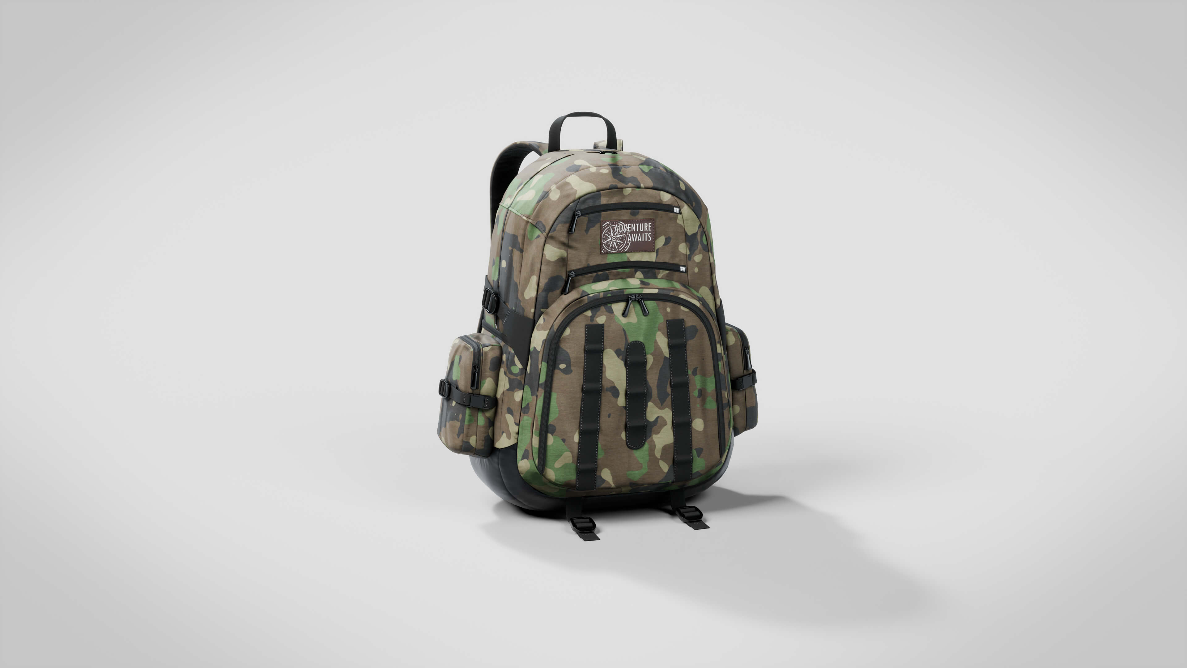 Adventure Awaits - Realistic Camouflage Backpack 3D Model by Warkarma