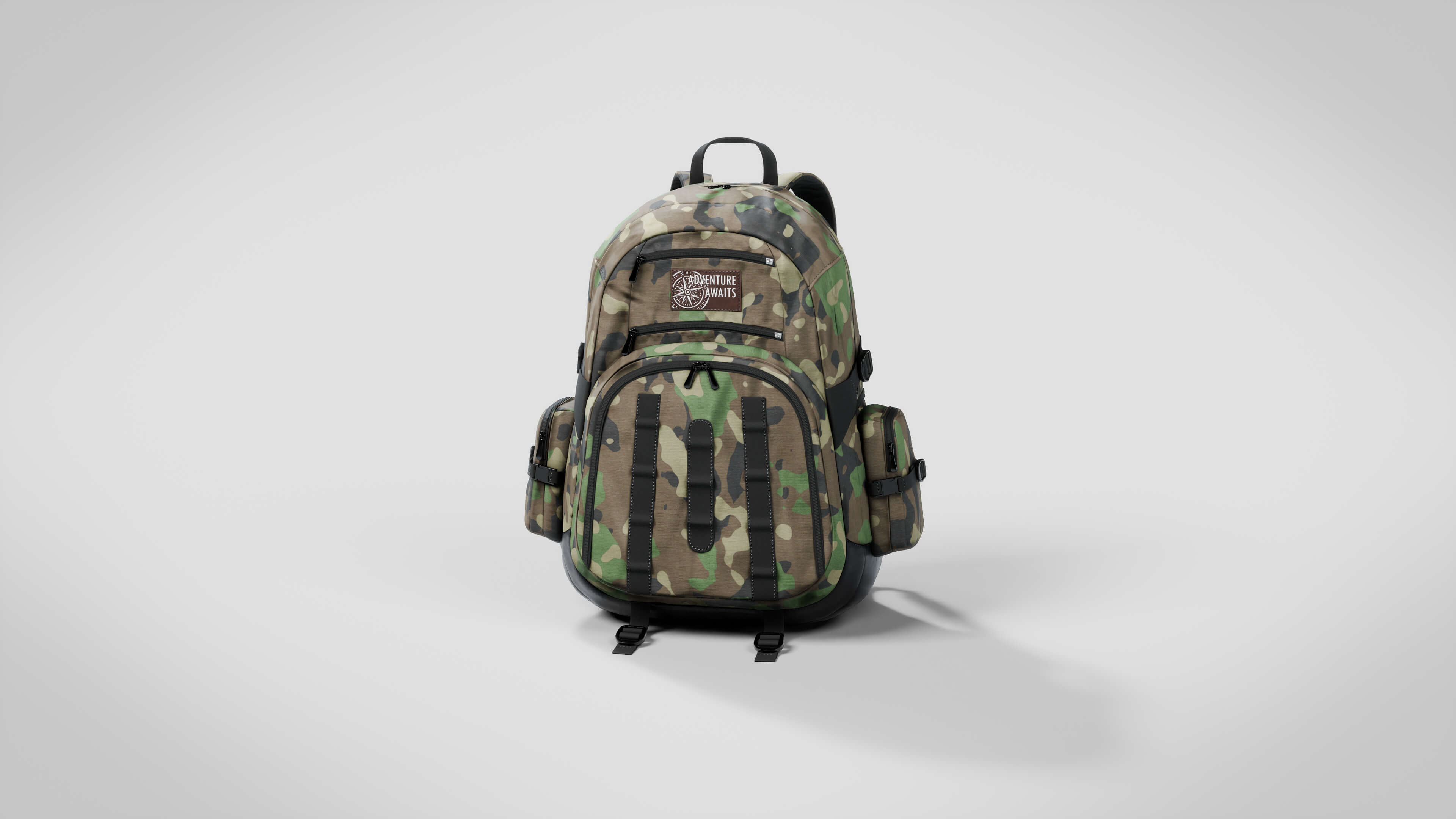 Adventure Awaits - Realistic Camouflage Backpack 3D Model by Warkarma