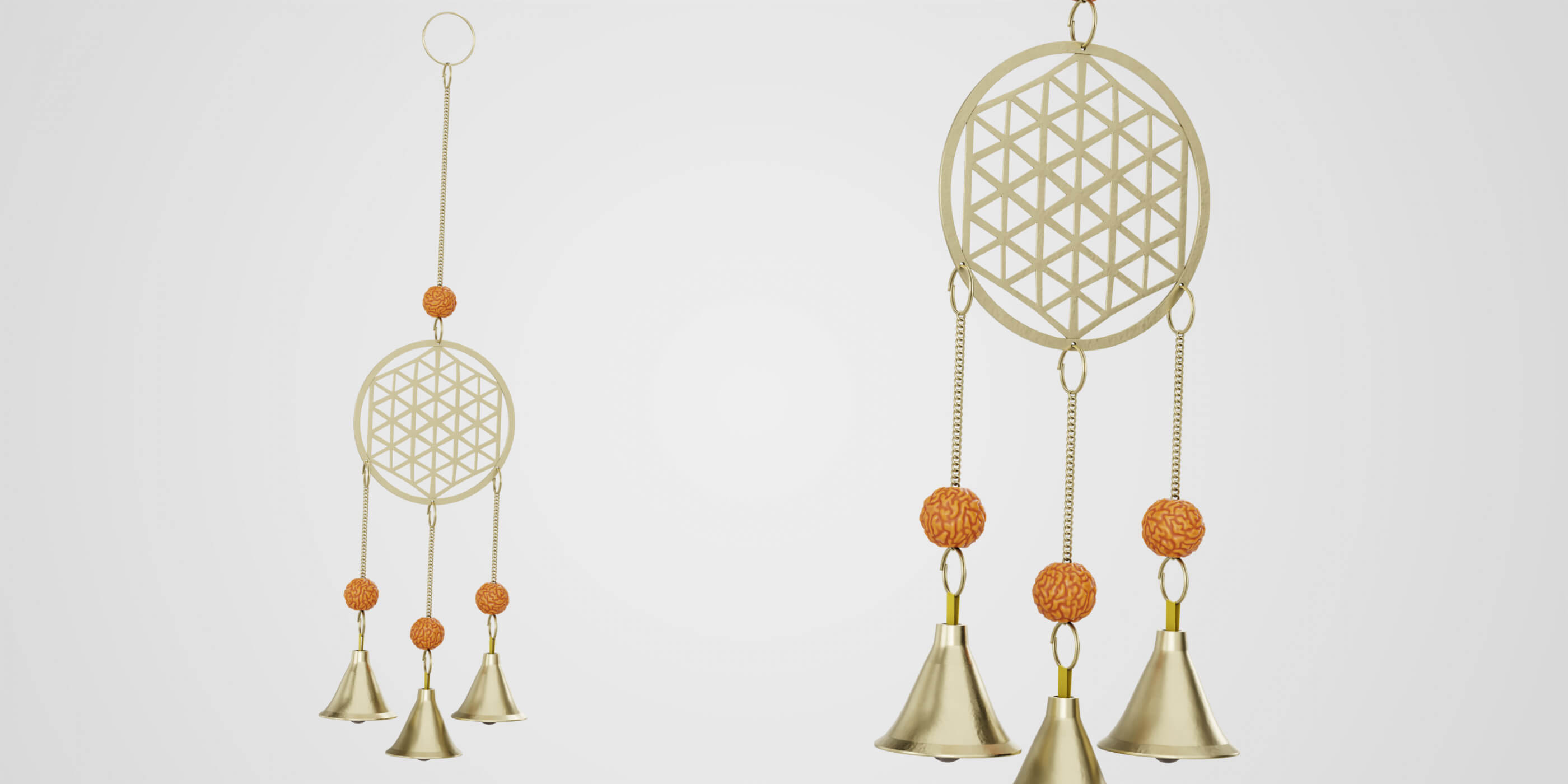 Brass Wind Chime - 3D Model by Warkarma