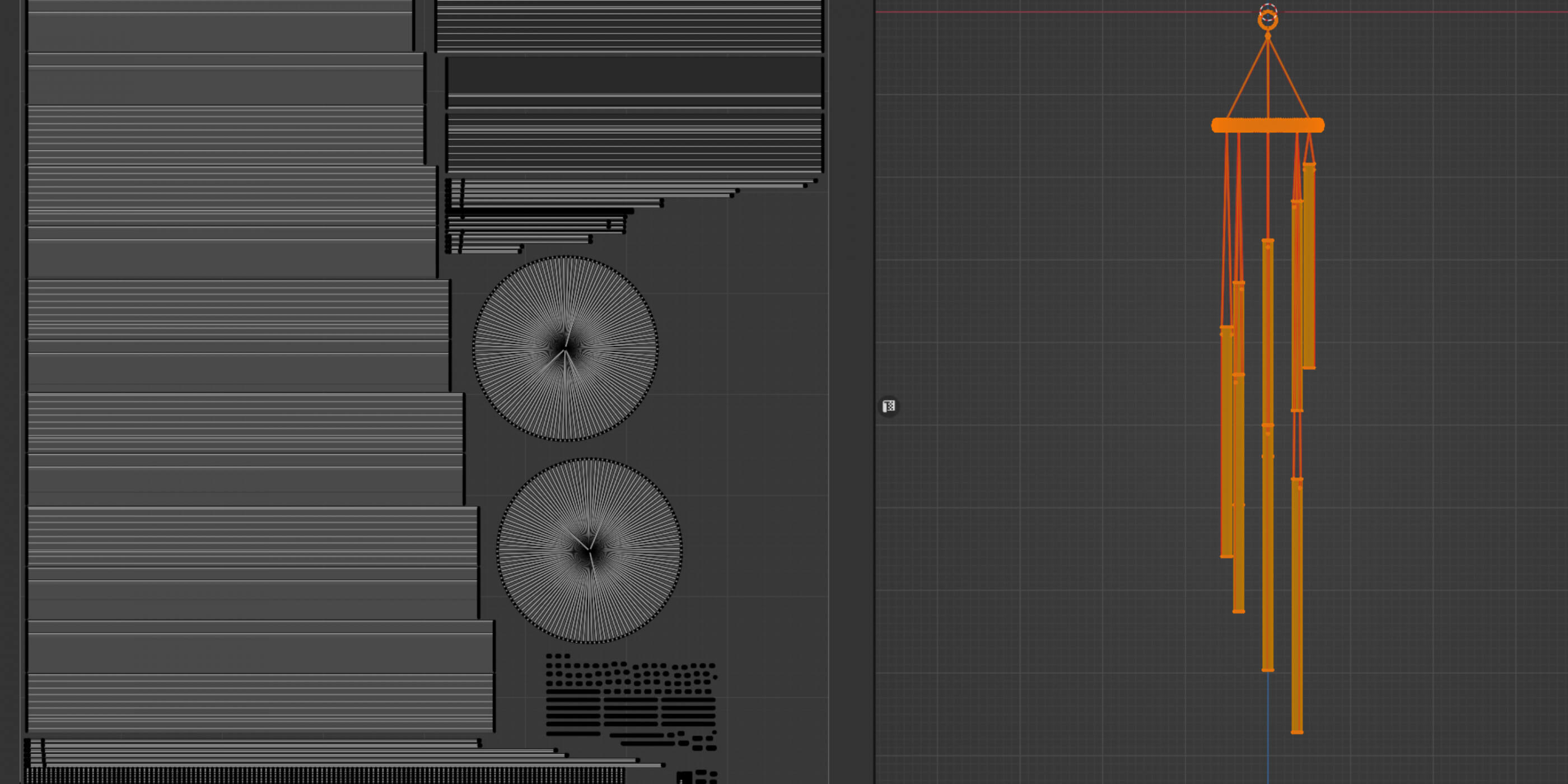 Elegant Copper Windchime - 3D Model by Warkarma
