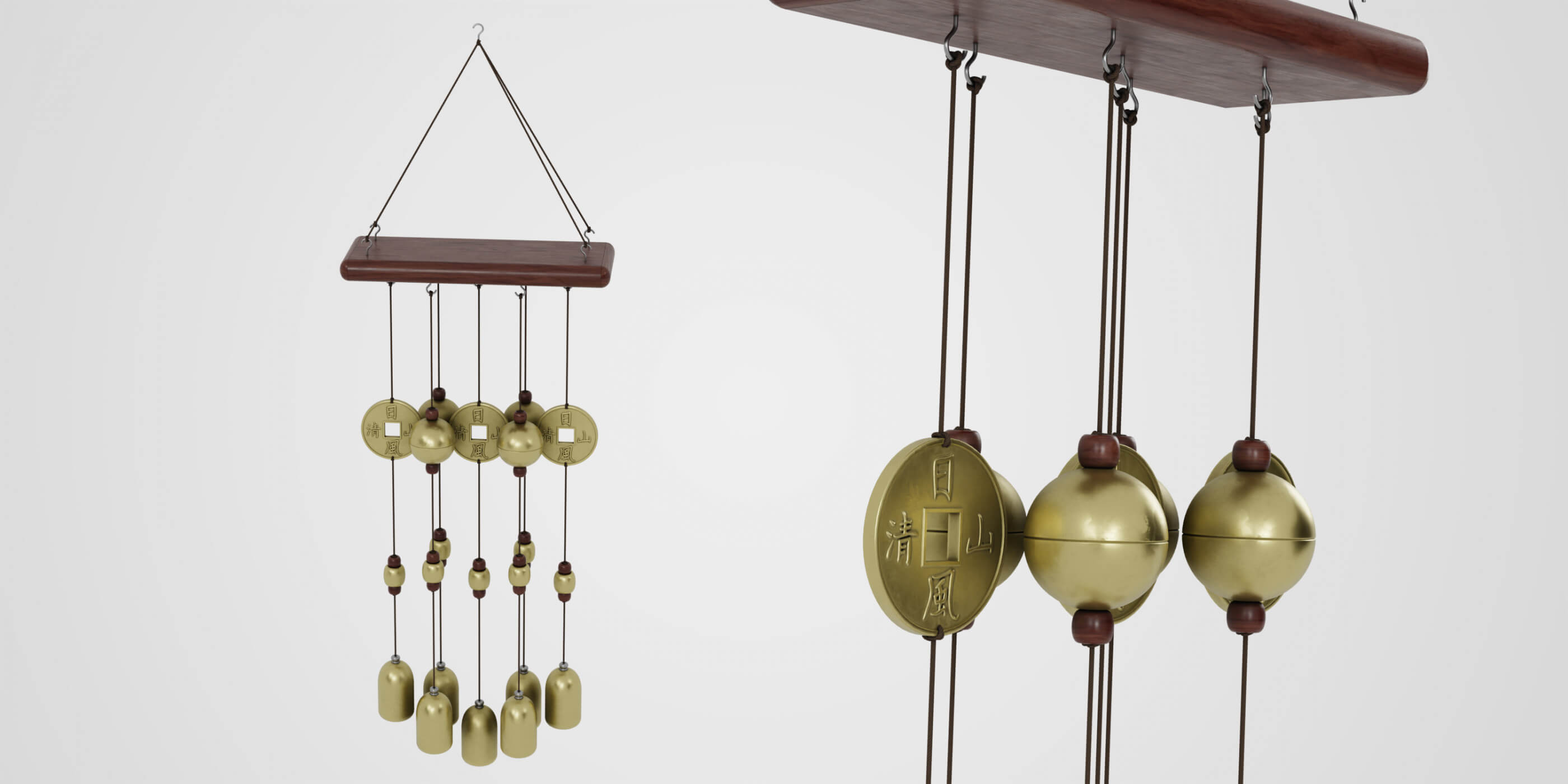 Japanese Style Bell Wind Chime - 3D Model by Warkarma