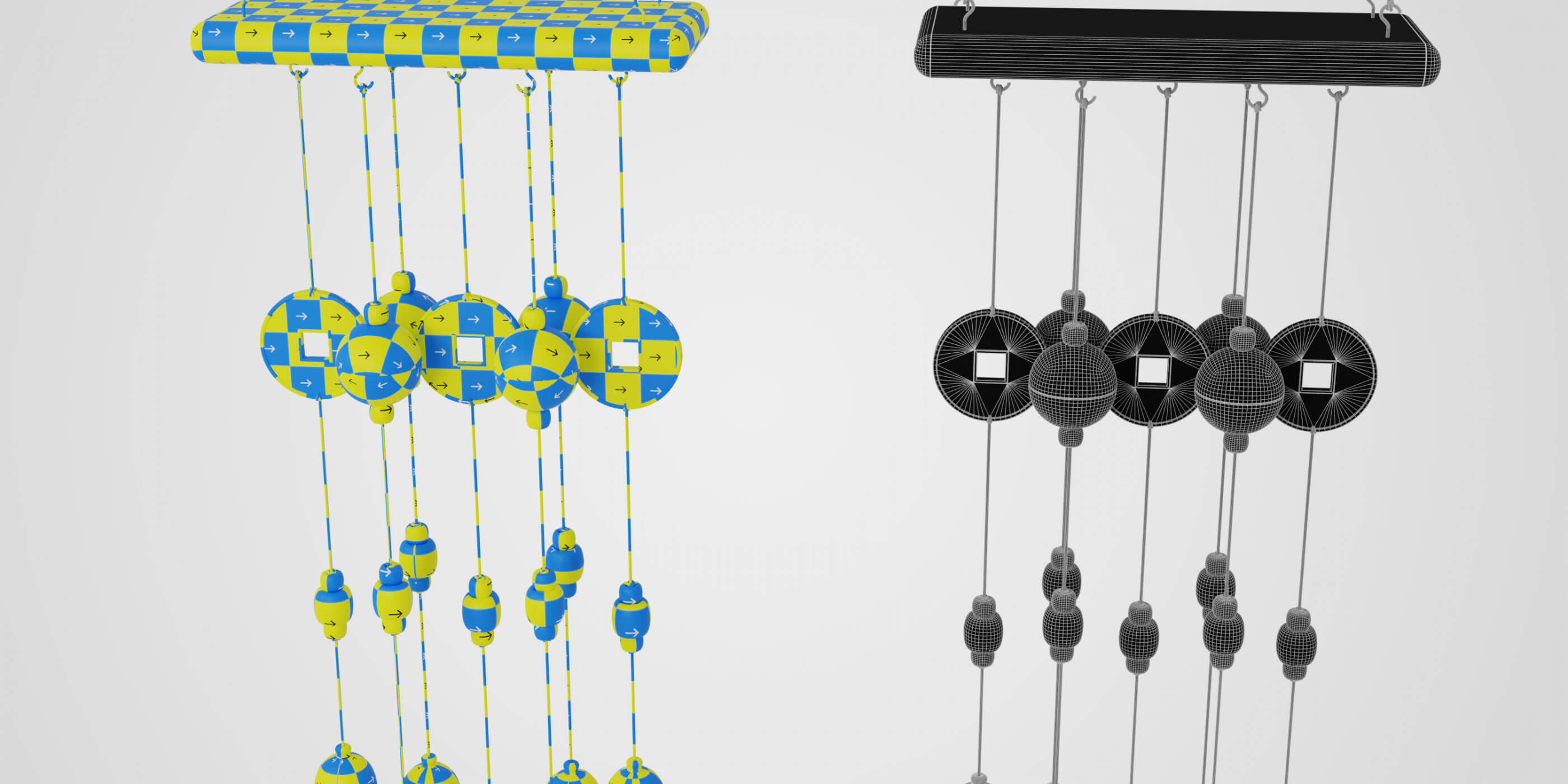 Japanese Style Bell Wind Chime - 3D Model by Warkarma