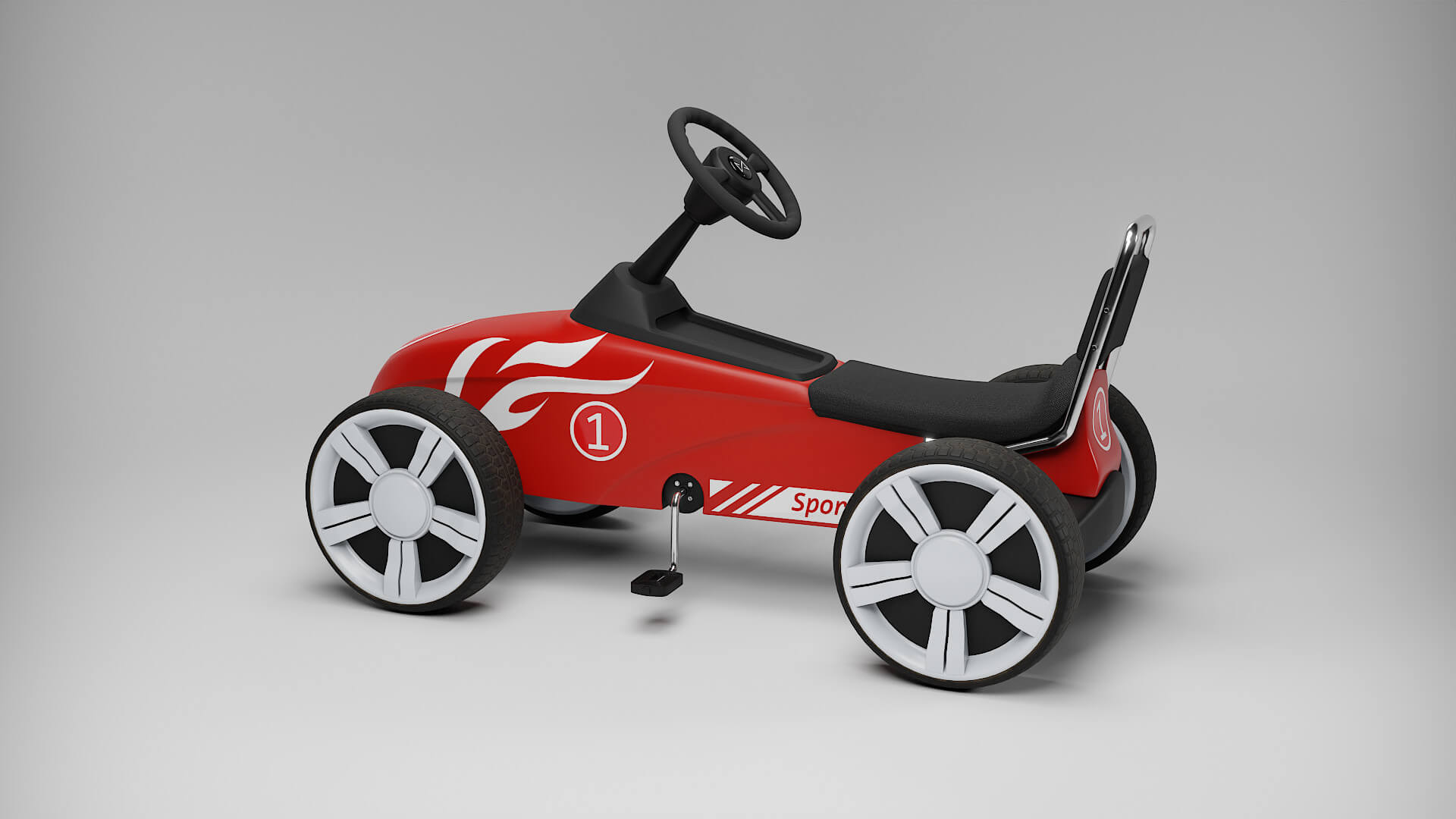 Kids Sport Car - Pedal 3D Model by Warkarma