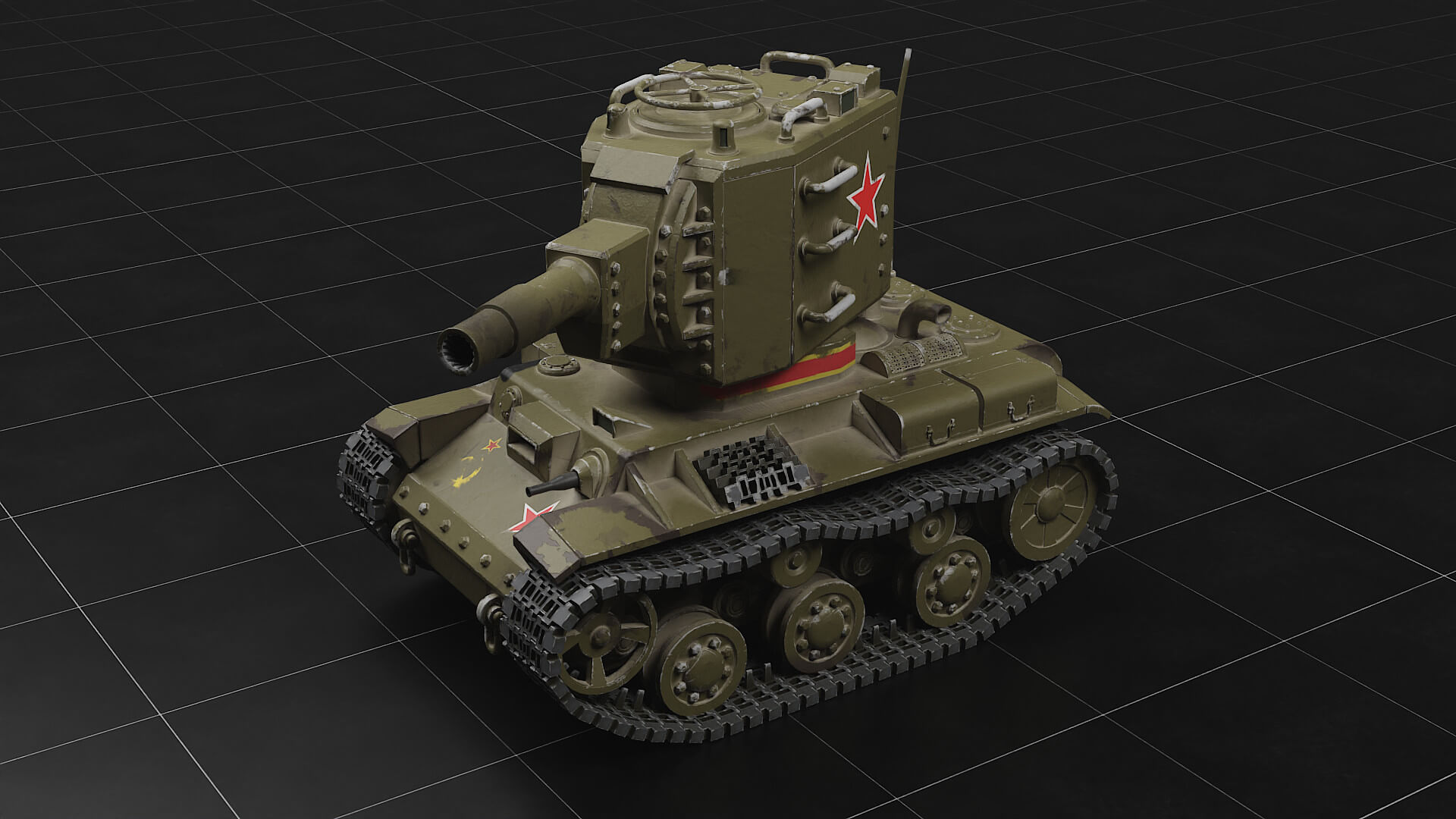 Kv 2 - USSR Heavy Tank 3D Model by Warkarma