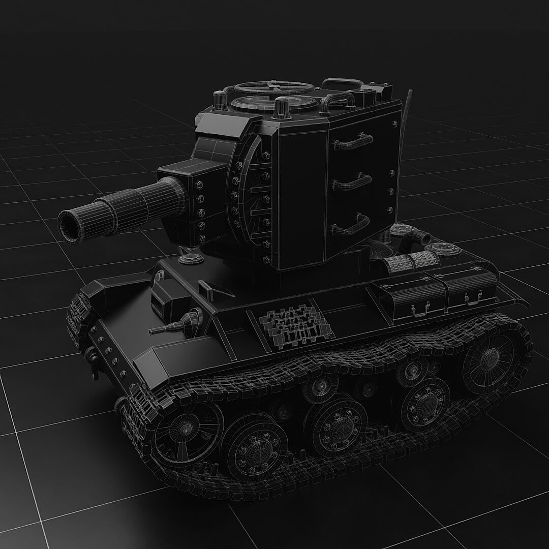 Kv 2 - USSR Heavy Tank 3D Model by Warkarma