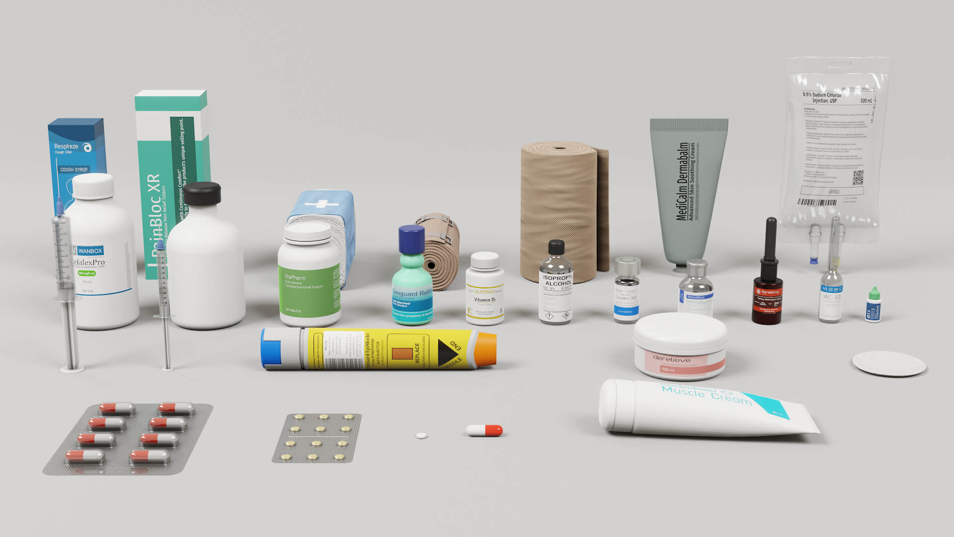 Medicine Pack - 3D Model by Warkarma