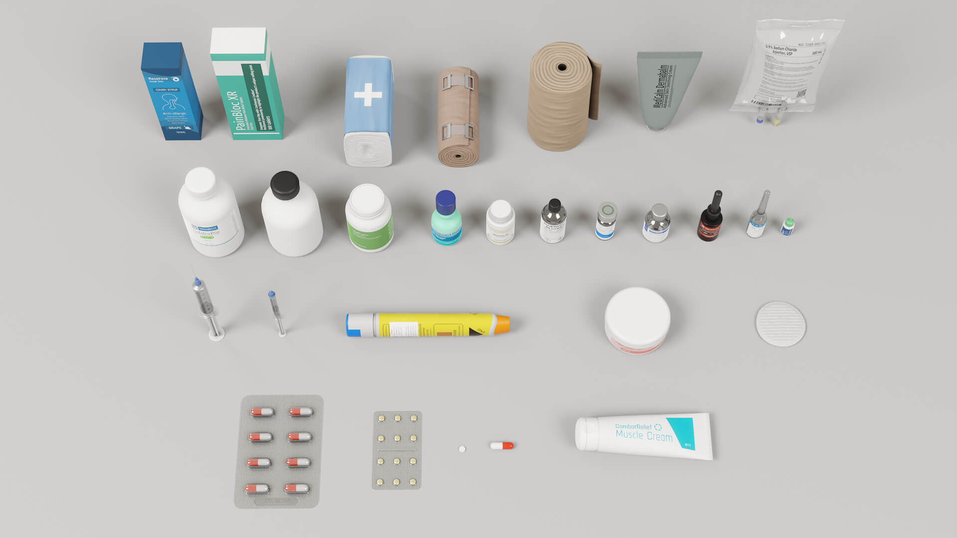 Medicine Pack - 3D Model by Warkarma