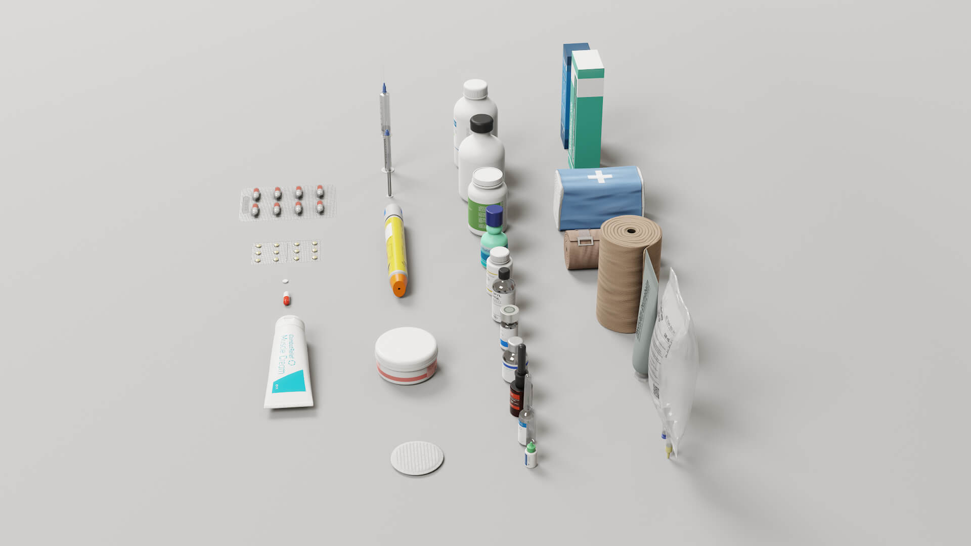 Medicine Pack - 3D Model by Warkarma