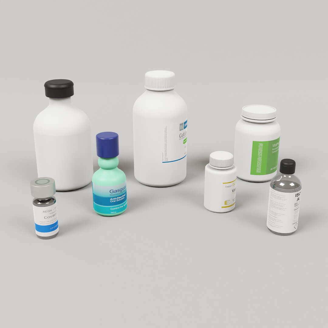 Medicine Pack - 3D Model by Warkarma