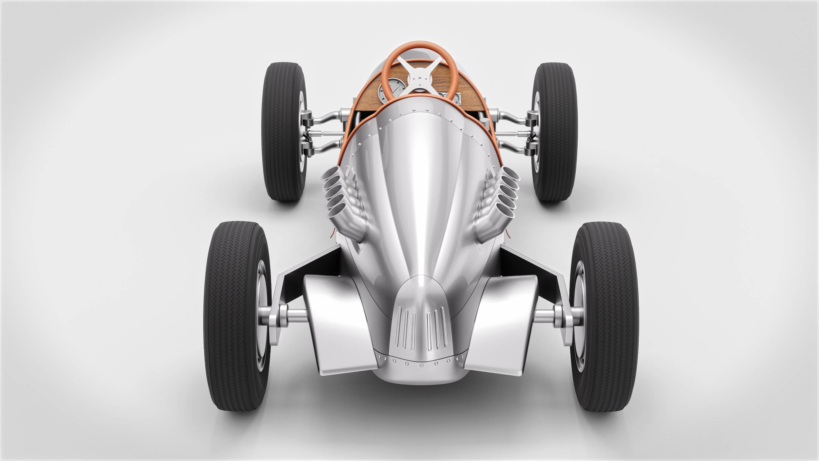 Silver Racing Push Car - Kids 3D Model by Warkarma