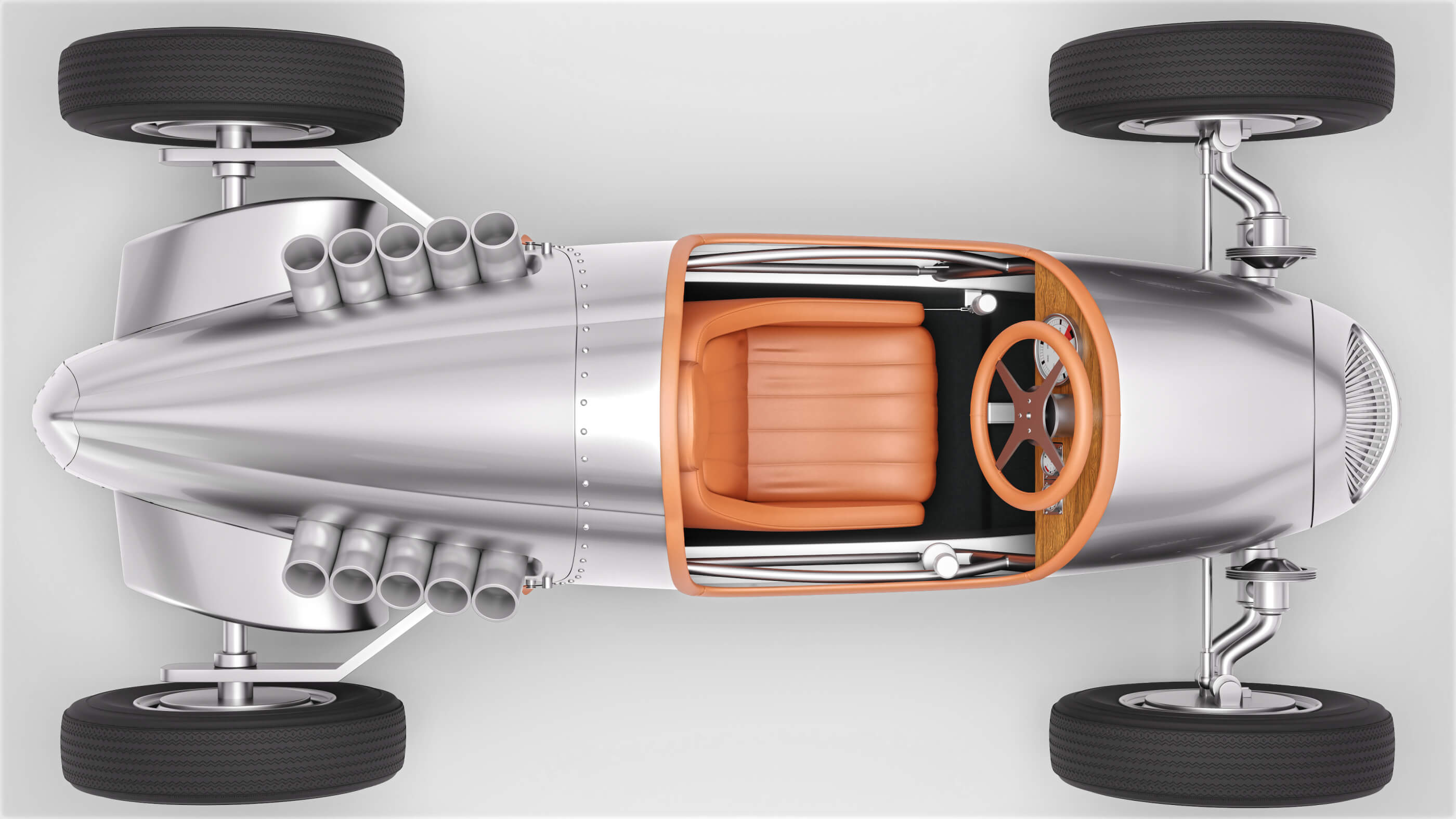 Silver Racing Push Car - Kids 3D Model by Warkarma