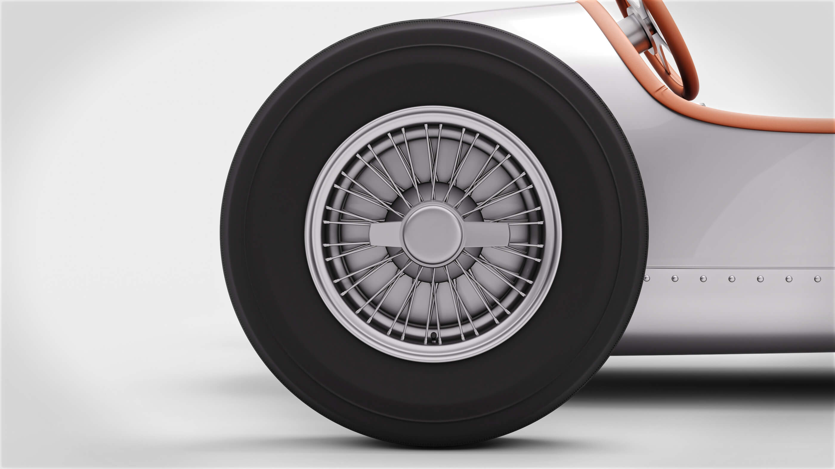 Silver Racing Push Car - Kids 3D Model by Warkarma