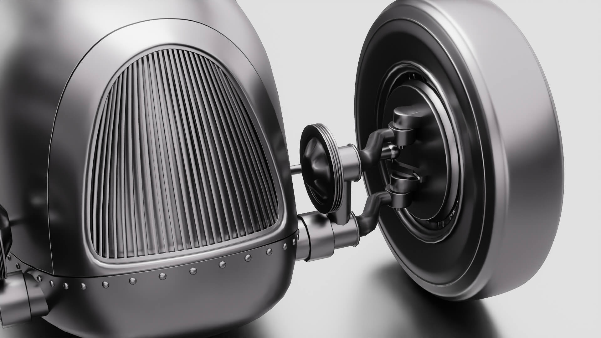 Silver Racing Push Car - Kids 3D Model by Warkarma