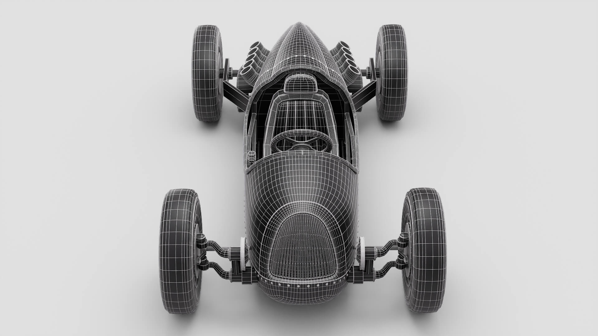 Silver Racing Push Car - Kids 3D Model by Warkarma
