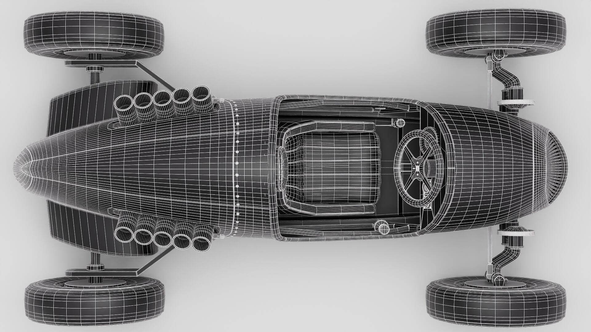 Silver Racing Push Car - Kids 3D Model by Warkarma