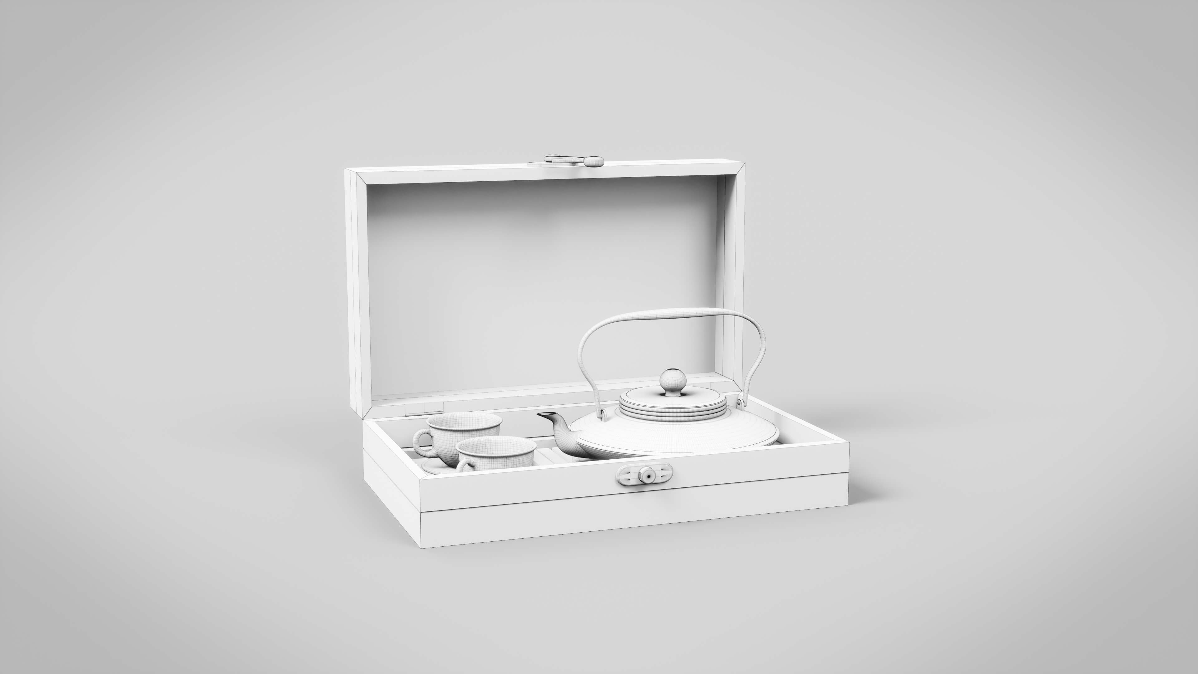 Classic Tea Set - Timeless Tradition 3D Model by Warkarma