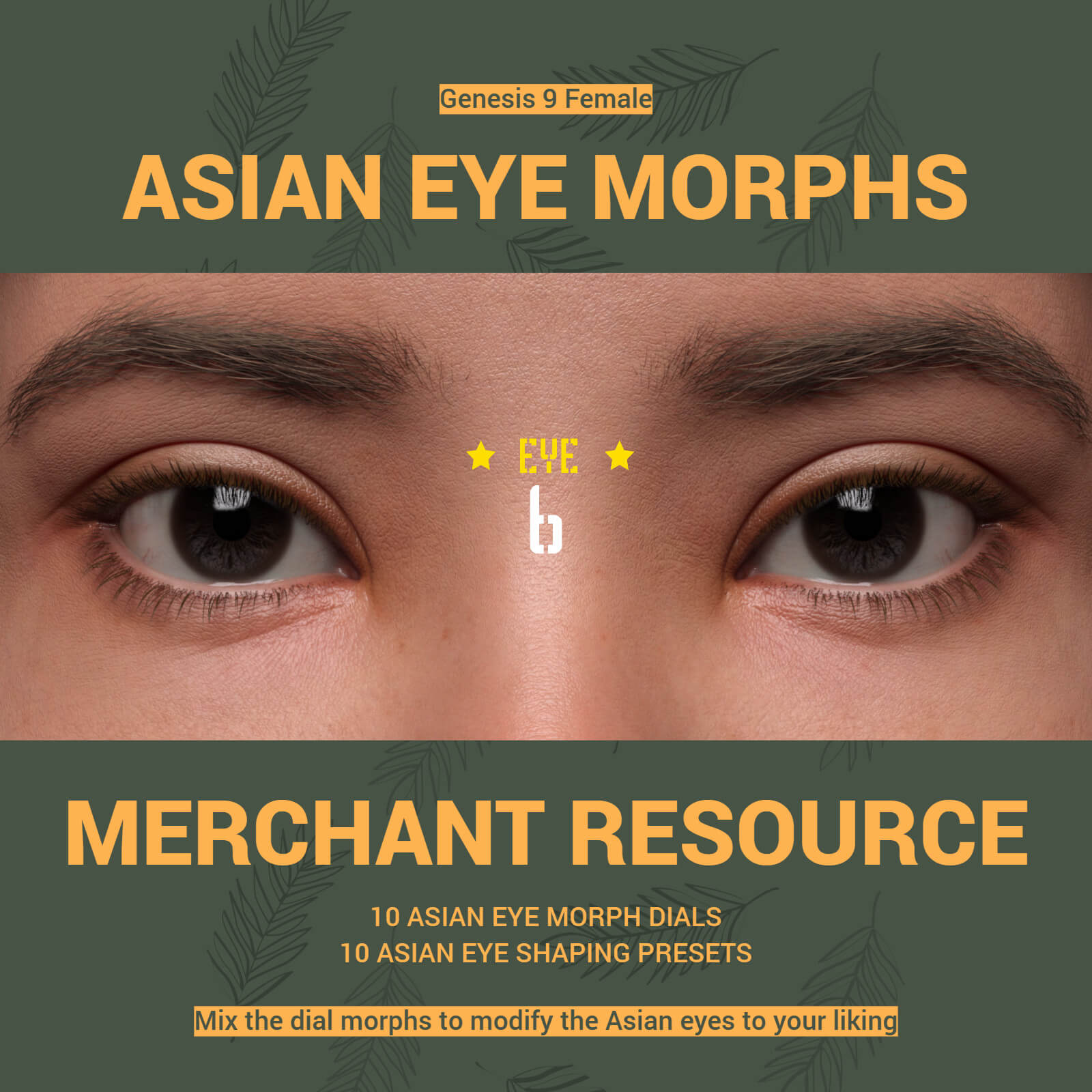 Asian Eye Morphs for G9 Merchant Resource - Daz Content by warloc