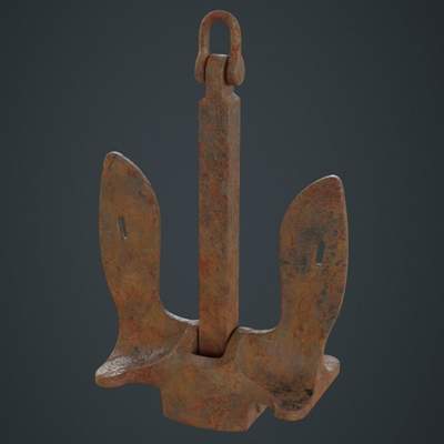 Anchor (rusty) - 3D Model by weeray