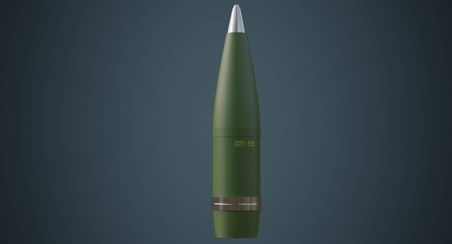 Artillery Projectile 1A - 3D Model by weeray
