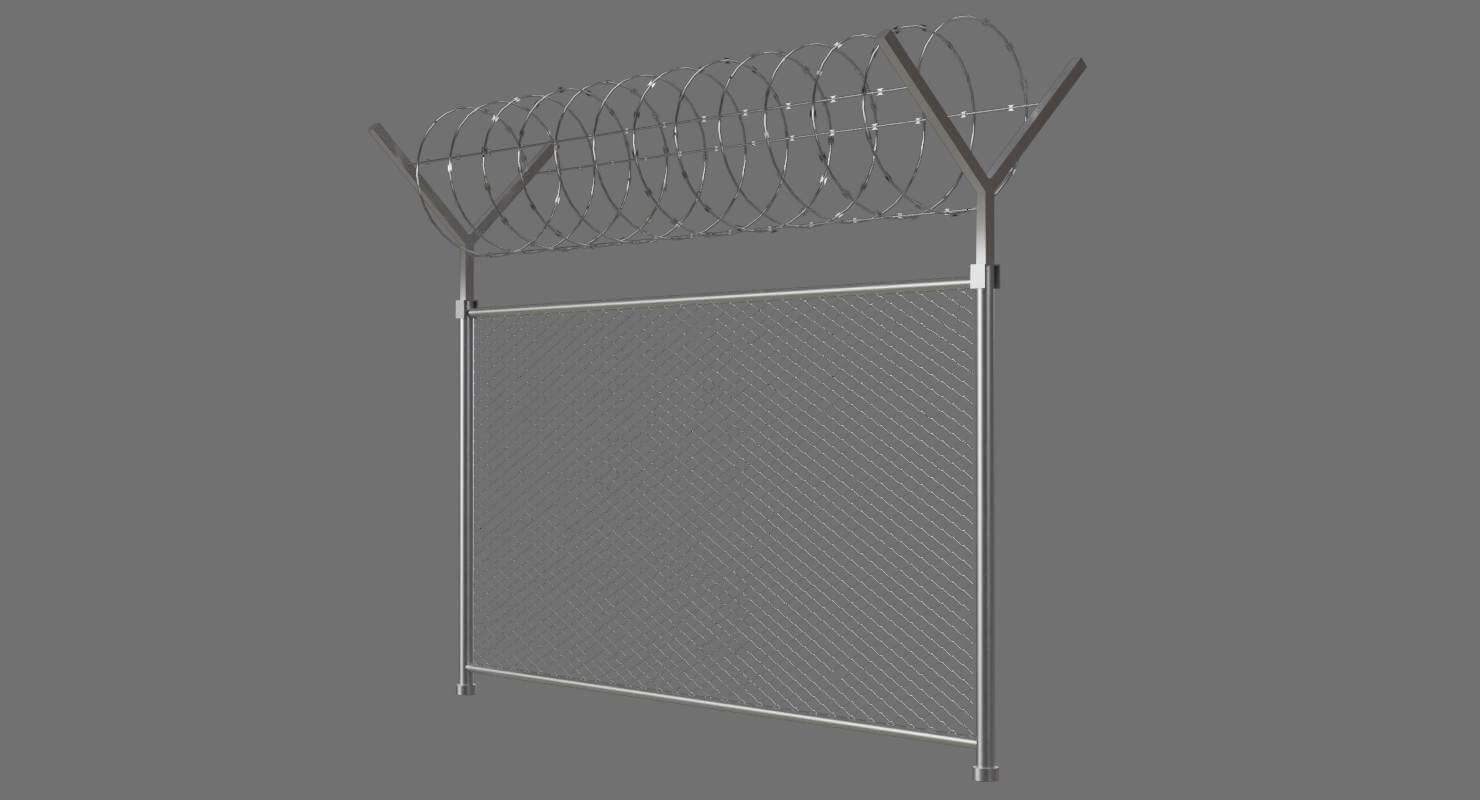 Barbed Wire Fence - 3D Model by weeray