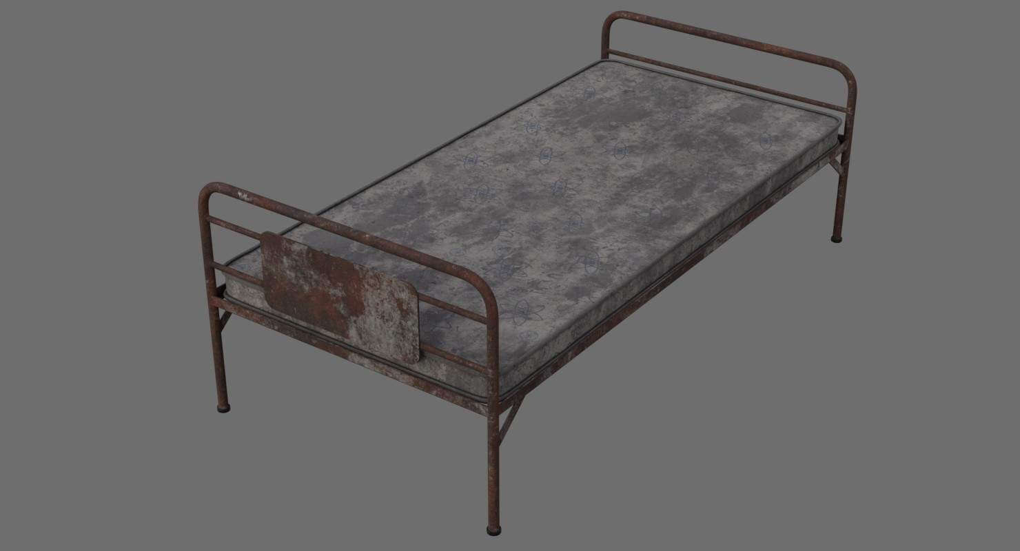 Bed (rusty) - 3D Model by weeray