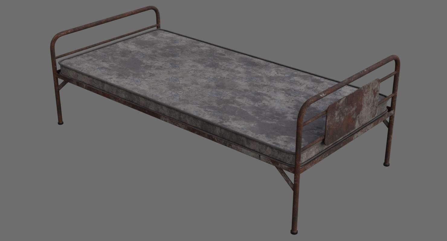 Bed (rusty) - 3D Model by weeray