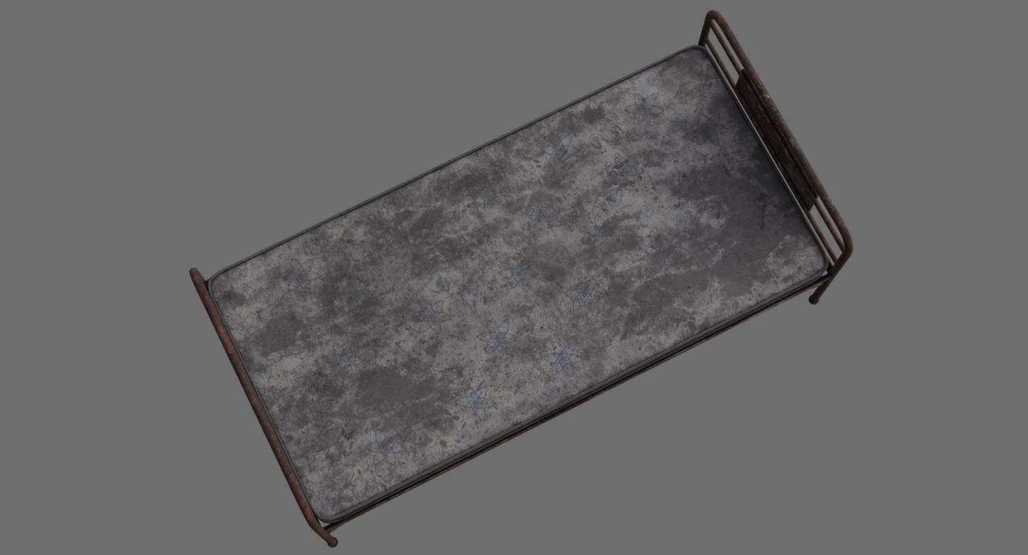 Bed (rusty) - 3D Model by weeray