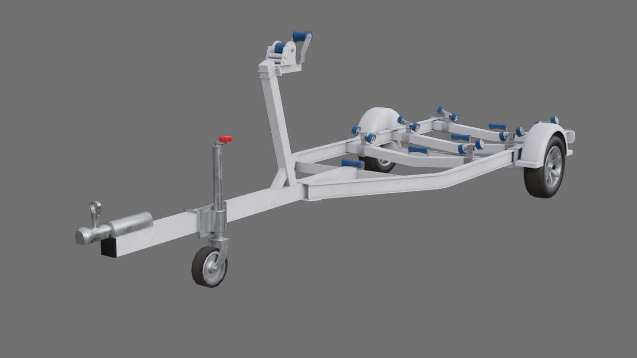 Boat Trailer - 3D Model by weeray