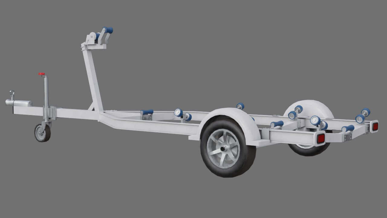 Boat Trailer - 3D Model by weeray