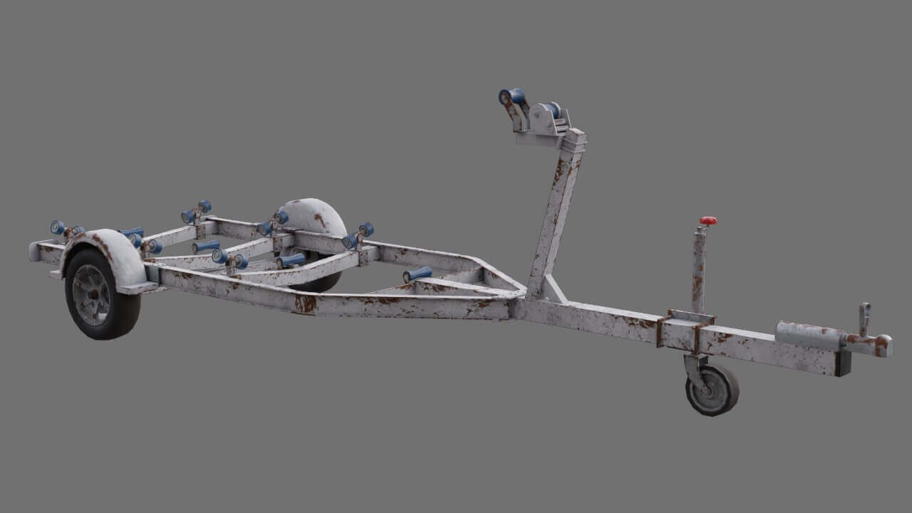 Boat Trailer (old) - 3D Model by weeray