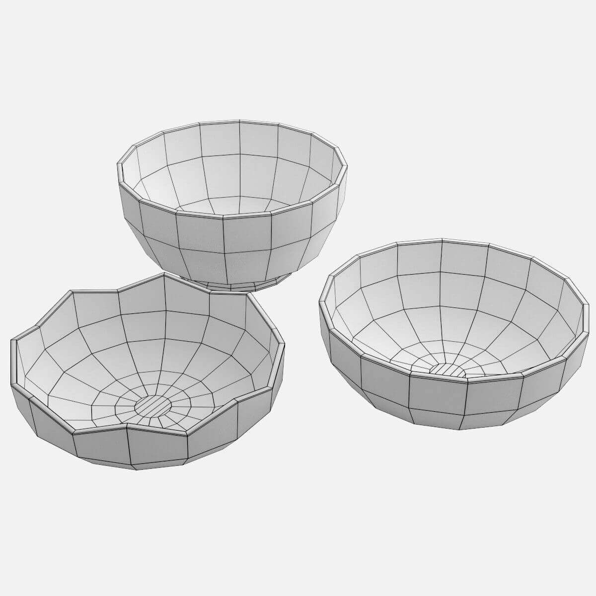 Bowl Set - 3D Model by weeray