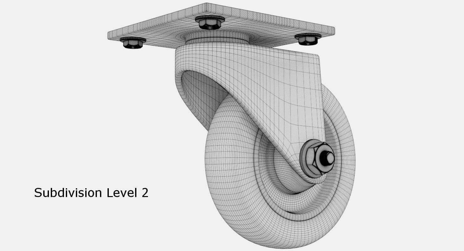 Caster Wheel - 3D Model by weeray