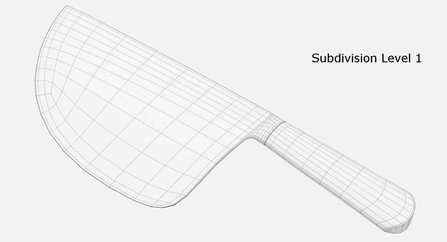 Rounded Cleaver - 3D Model by weeray
