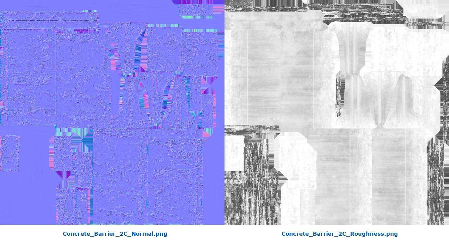 Concrete Barrier 2C - 3D Model by weeray