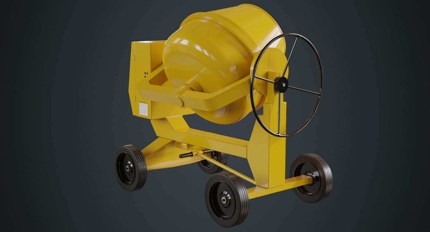 Concrete Mixer 1A - 3D Model by weeray