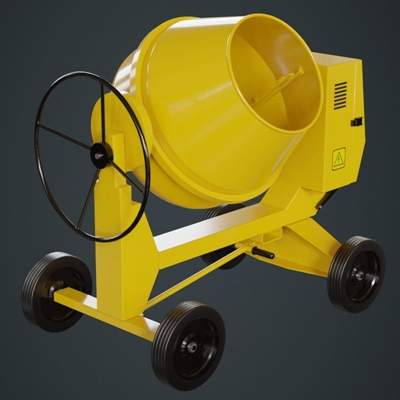 Concrete Mixer 1A - 3D Model by weeray