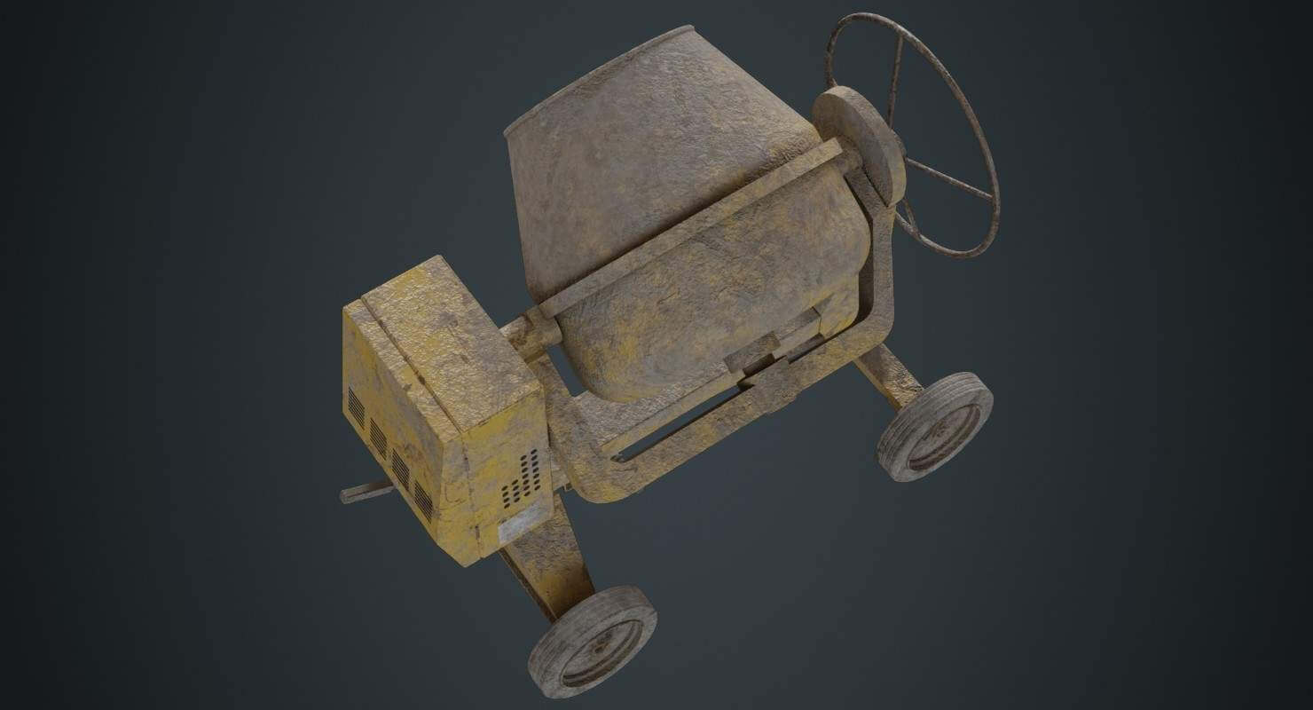 Concrete Mixer 1B - 3D Model by weeray
