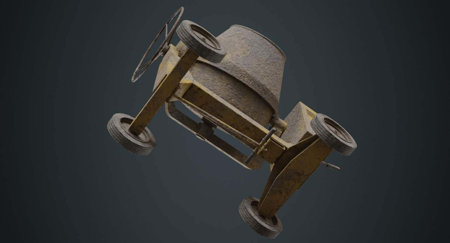 Concrete Mixer 1B - 3D Model by weeray