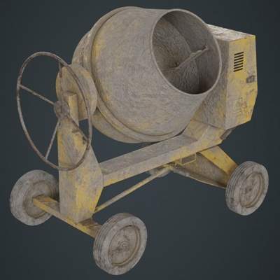 Concrete Mixer 1B - 3D Model by weeray