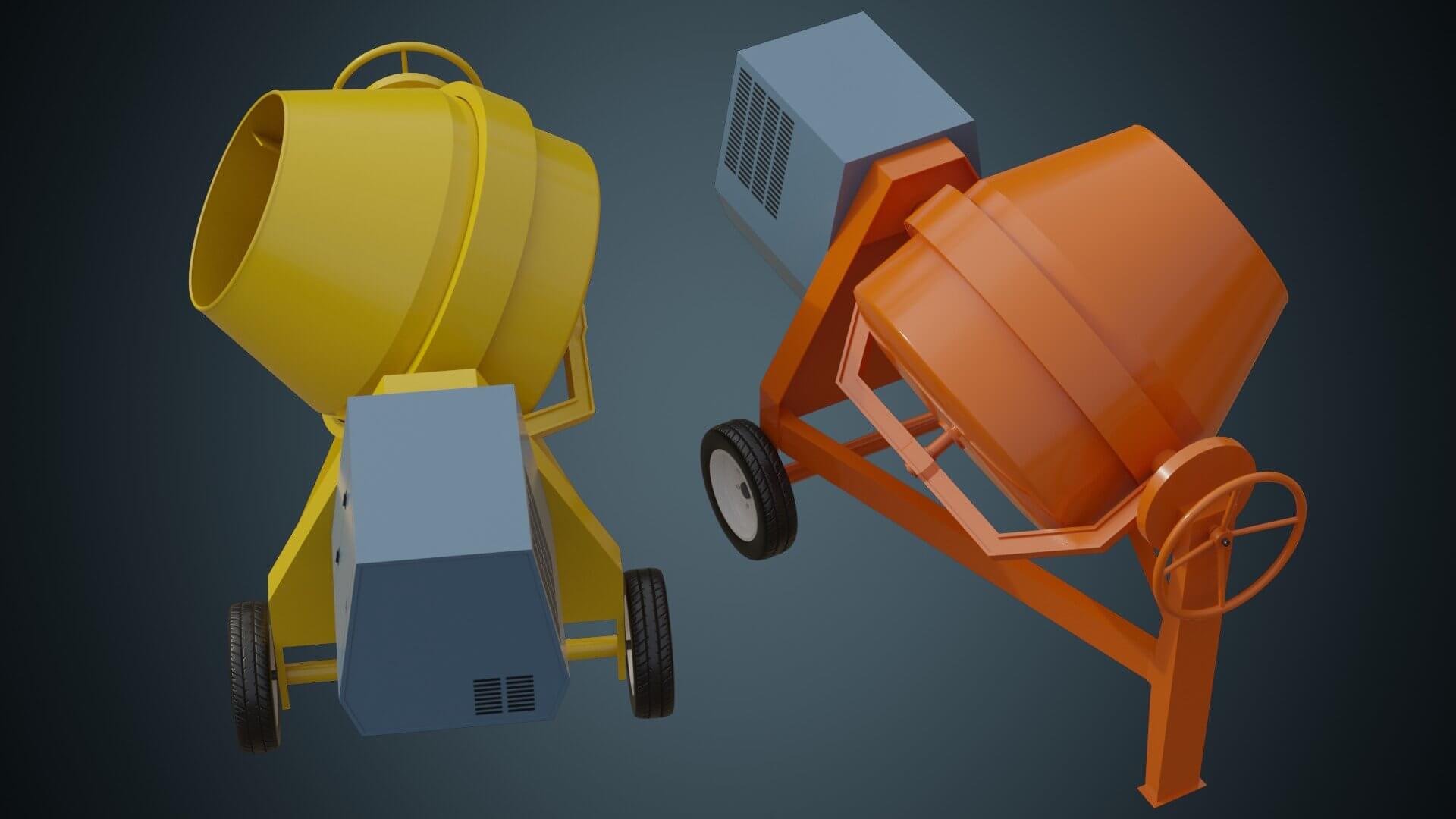 Concrete Mixer 2A - 3D Model by weeray