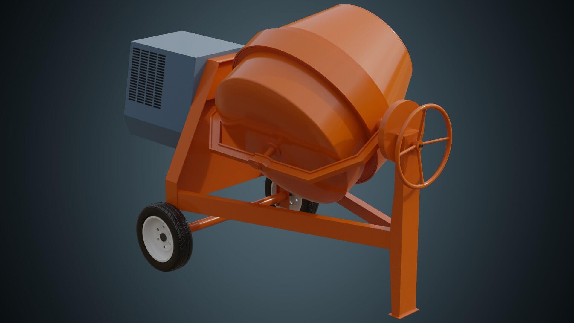Concrete Mixer 2A - 3D Model by weeray