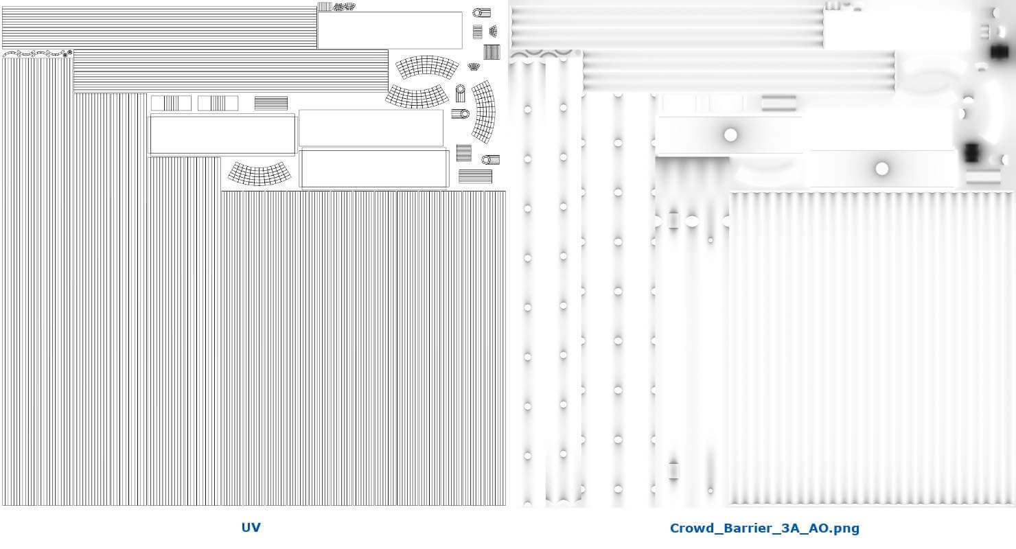Crowd Barrier 3A - 3D Model by weeray