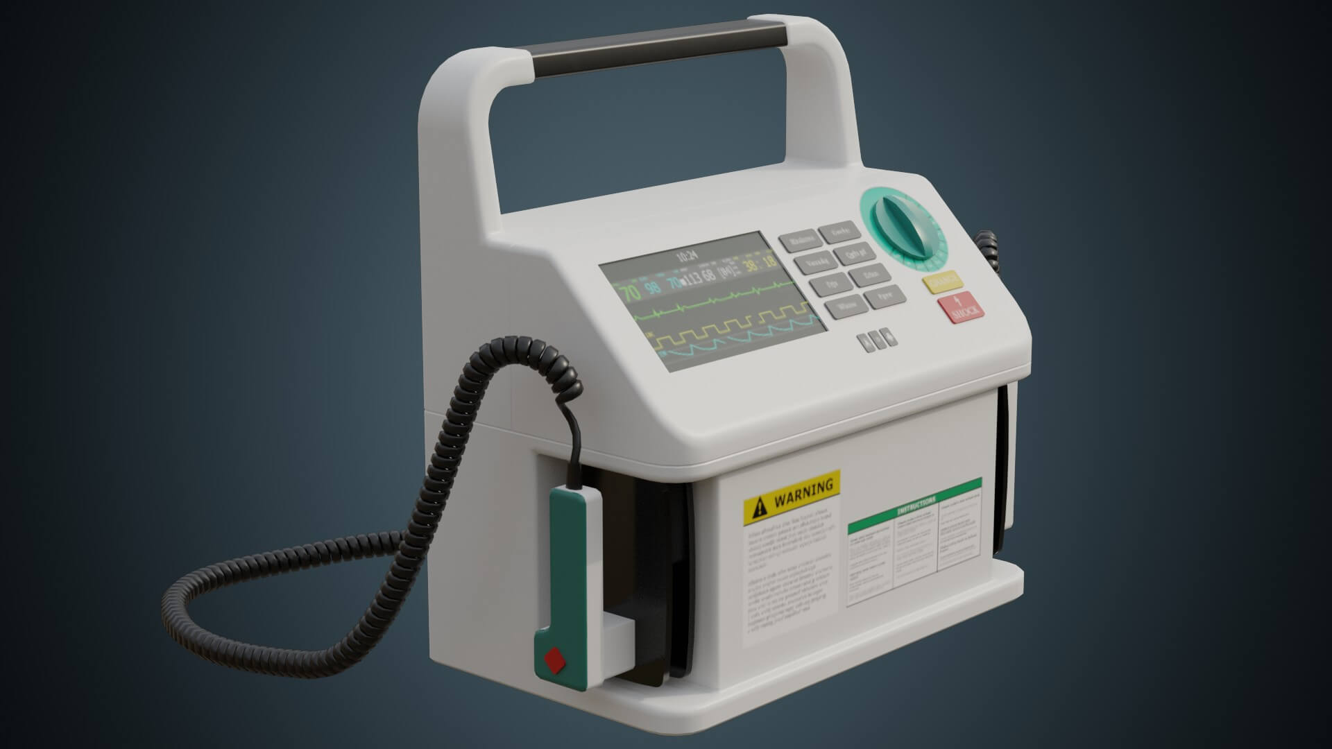 Defibrillator 1A - 3D Model by weeray
