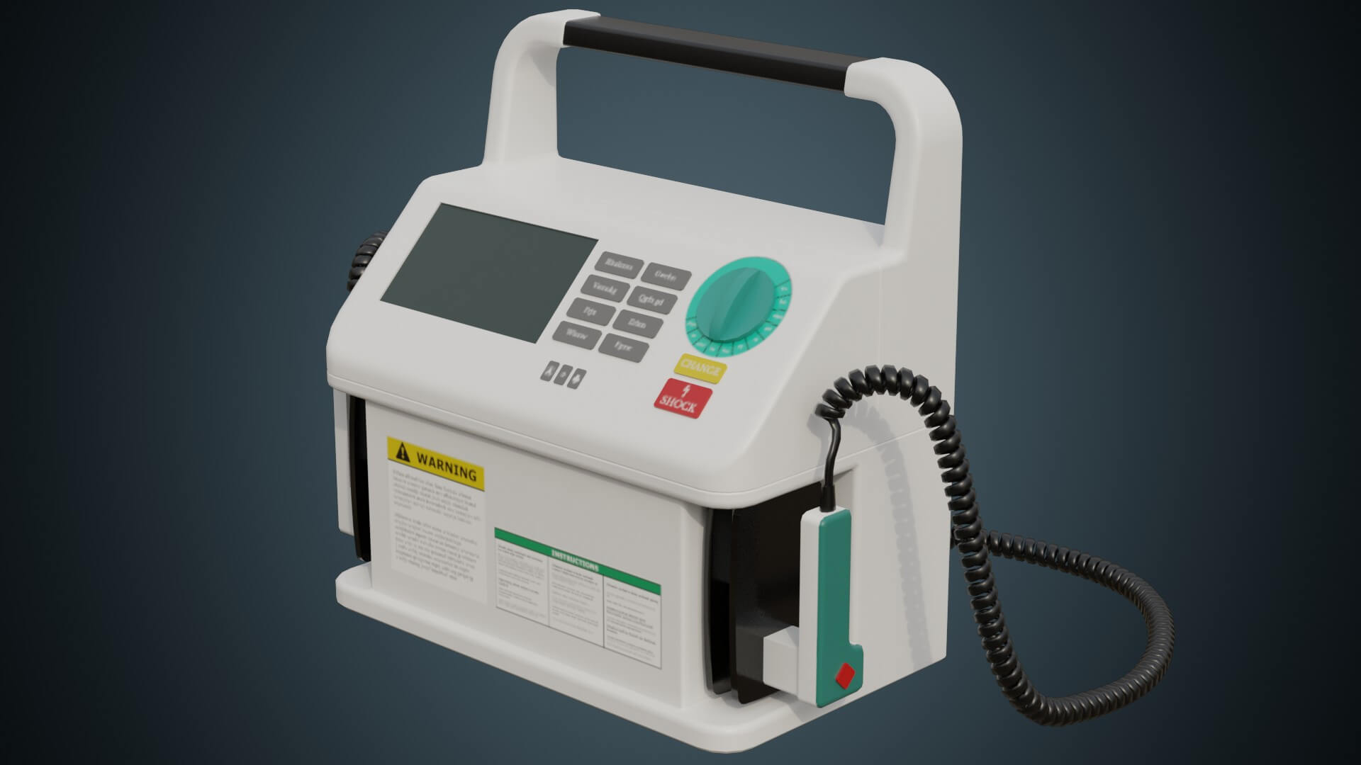 Defibrillator 1A - 3D Model by weeray