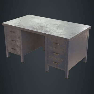 Desk 1C - 3D Model by weeray